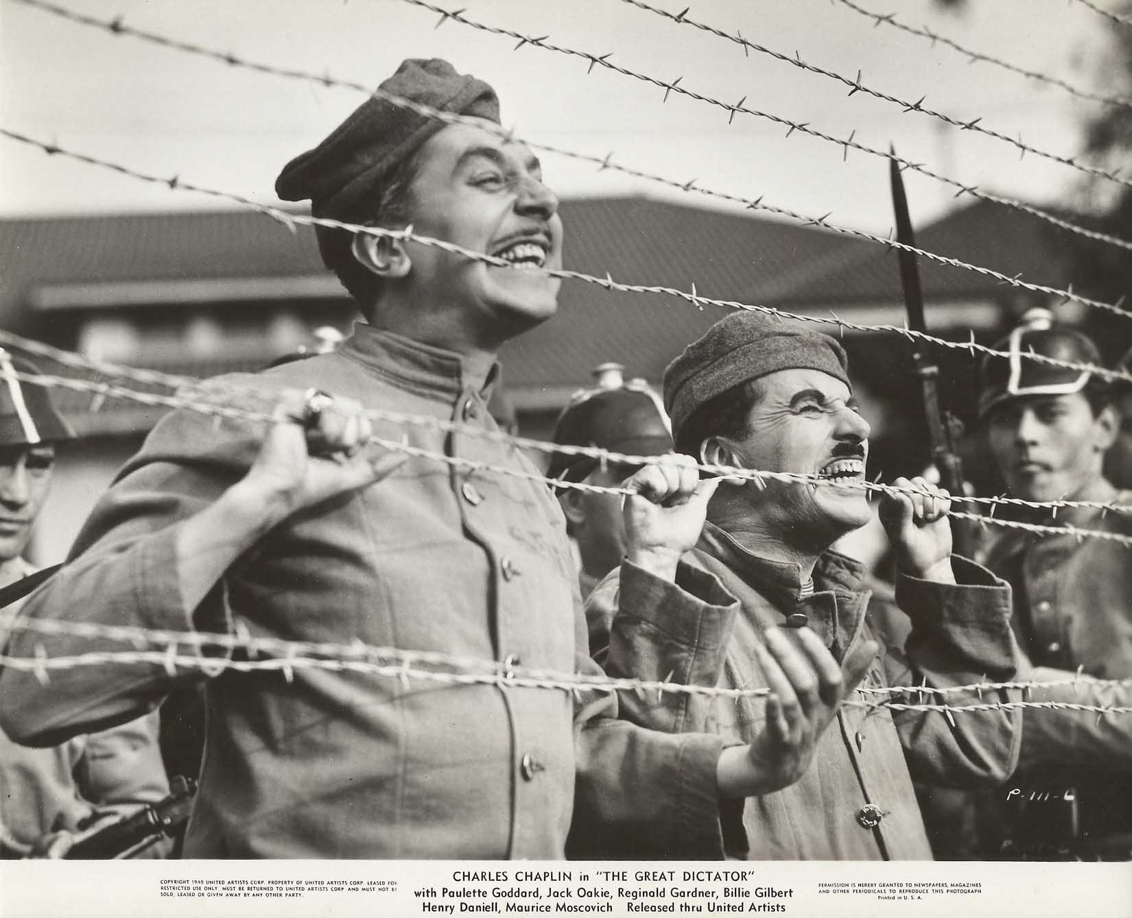 Charles Chaplin Reginald Gardiner in "The Great Dictator" Original ...