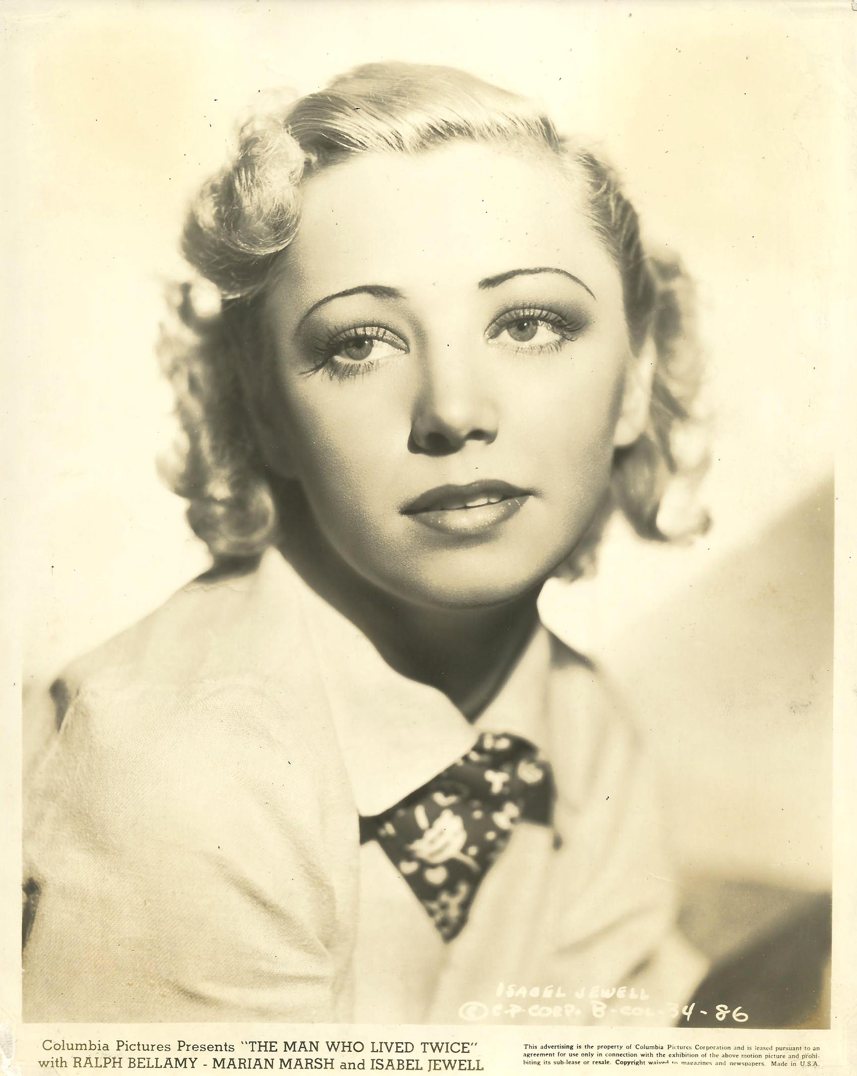 ISABEL JEWELL in "The Man Who Lived Twice" Original Vintage Photo ...